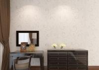 China Washable Embossed Vinyl Wallpaper Vinyl Material With Silver Leaf Pattern for sale