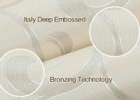 China Washable Embossed Vinyl Wallpaper Vinyl Material With Silver Leaf Pattern for sale