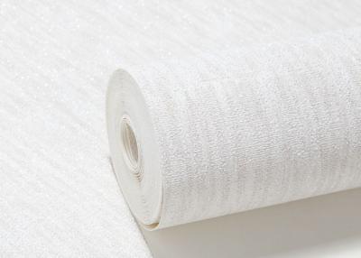 Cina carta da parati lavabile bianca semplice del vinile di 0.53*10M, carta da parati di modo per Bbedrooms in vendita