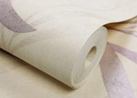 China Asian Style Embossed White Wallpaper , Waterproof Leaf Pattern Wallpaper for sale