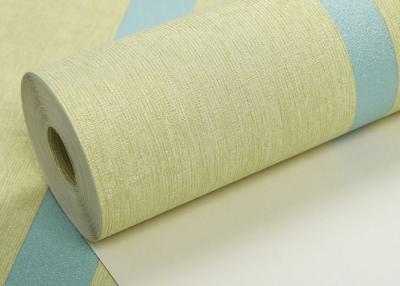 Cina Carta da parati impressa impermeabile del modello delle bande dei rivestimenti murali del vinile per la camera da letto 0.53*10M in vendita