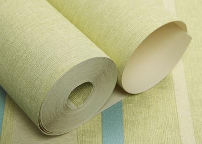 Cina Carta da parati impressa impermeabile del modello delle bande dei rivestimenti murali del vinile per la camera da letto 0.53*10M in vendita