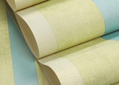 Cina Carta da parati impressa impermeabile del modello delle bande dei rivestimenti murali del vinile per la camera da letto 0.53*10M in vendita