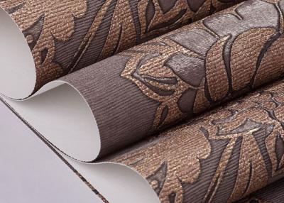 Cina Carta da parati lavabile del vinile del modello floreale di Brown con stile rustico impresso in vendita