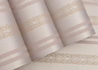 China Removable Non woven Wallpaper Modern Simple Champagne Stripes Pattern for sale
