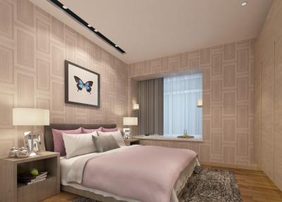 Cina Modello impresso a prova d'umidità del plaid di rosa della carta da parati del vinile per la camera da letto in vendita