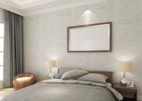 China Embossed Leaf Pattern Modern Removable Wallpaper for Bedroom With Vinyl Material for sale