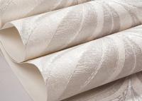 China Embossed Leaf Pattern Modern Removable Wallpaper for Bedroom With Vinyl Material for sale