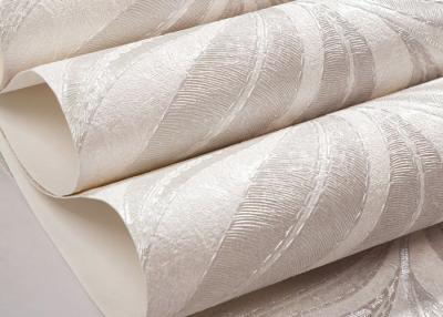 China Embossed Leaf Pattern Modern Removable Wallpaper for Bedroom With Vinyl Material for sale