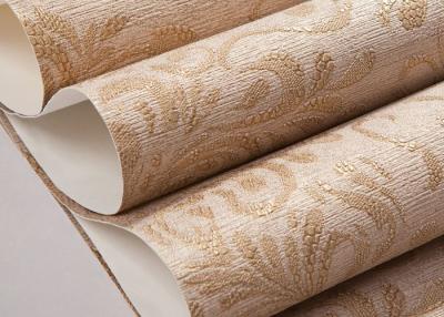 Cina Carta da parati del vinile impressa colore dorato lussuoso con il modello floreale simmetrico in vendita