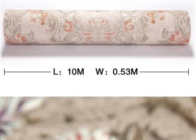 Cina carta da parati floreale rossa di stile rustico di 0.53*10M impermeabile per la camera da letto in vendita