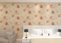 China 0.53*10M Removable Rustic Style Wallpaper , Embossed Floral Pattern Wallpaper for sale