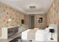 China 0.53*10M Removable Rustic Style Wallpaper , Embossed Floral Pattern Wallpaper for sale