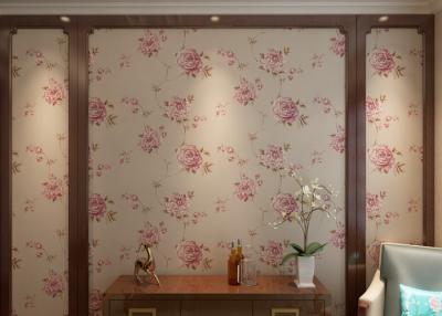 Cina Wallcovering del vinile impresso carta da parati porpora bianca nera rustica floreale impermeabile in vendita
