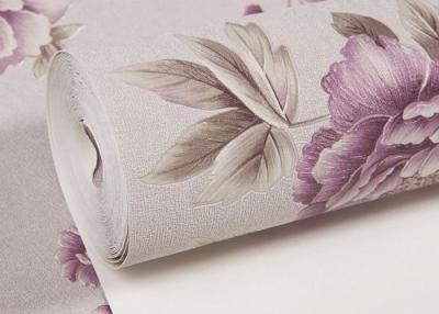 Cina Wallcovering del vinile impresso carta da parati porpora bianca nera rustica floreale impermeabile in vendita