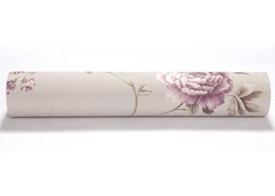 Cina Wallcovering del vinile impresso carta da parati porpora bianca nera rustica floreale impermeabile in vendita