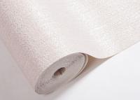 China Light Pink Embossed Vinyl Wallpaper Waterproof Solid Pattern Vivid 3D Effect for sale