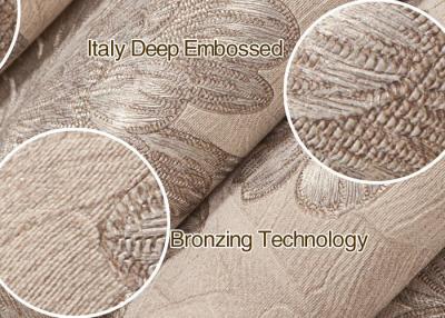 Cina Carte da parati moderne del PVC del modello floreale beige per le camere da letto con superficie impressa in vendita