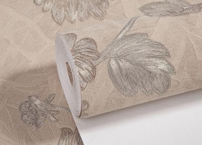 Cina Carte da parati moderne del PVC del modello floreale beige per le camere da letto con superficie impressa in vendita