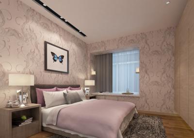 Cina Carta da parati floreale rustica rosa-chiaro a prova d'umidità, carta da parati fornire domestico in vendita