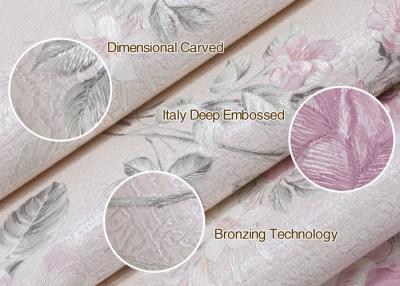 Cina Carta da parati leggera romantica del salone insonorizzata per la decorazione domestica, SGS compiacente in vendita