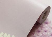 China Home Interior Bedroom Decoration Wallpaper With Hydrangea Pattern , Rustic Style for sale