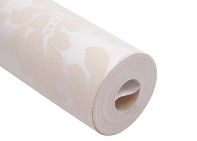 Cina Carta da parati beige adorabile della casa del paese di colore con il modello simmetrico della foglia in vendita