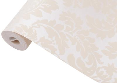 Cina Carta da parati beige adorabile della casa del paese di colore con il modello simmetrico della foglia in vendita