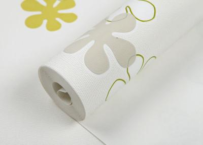 Cina Carta da parati ispirata asiatica durevole di stile giapponese con fioritura impressa verde in vendita