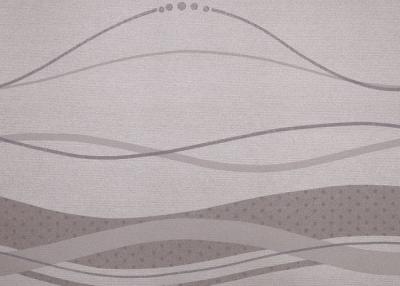 Cina Carta da parati contemporanea smontabile grigia della camera da letto dei rivestimenti murali con la linea modello della curva in vendita