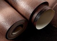 China 3D Effect Embossed Vinyl Wallpaper Leather Pattern for TV Background for sale