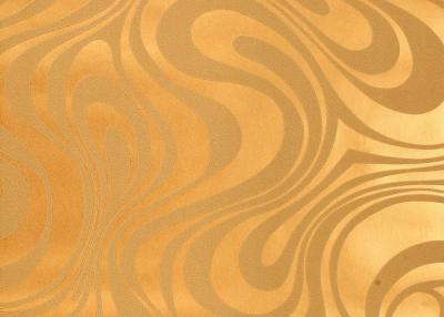 Cina Carta da parati contemporanea smontabile su ordinazione del salone con progettazione dorata della curva in vendita