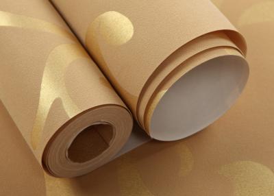 China Papel de parede europeu removível do estilo com teste padrão dourado luxuoso da folha à venda