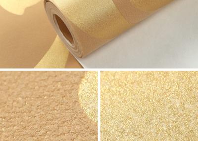 China Papel de parede europeu removível do estilo com teste padrão dourado luxuoso da folha à venda