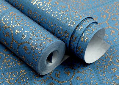 Cina Blu dell'alta gamma che bronza carta da parati smontabile moderna di carta non tessuta per il salone in vendita