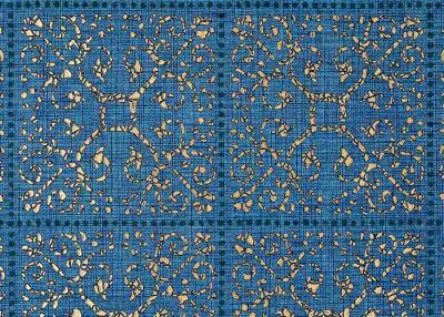 Cina Blu dell'alta gamma che bronza carta da parati smontabile moderna di carta non tessuta per il salone in vendita