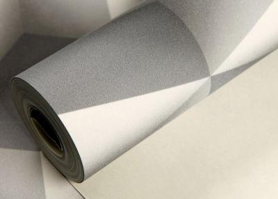 Cina Colro grigio 3D si dirige la carta da parati smontabile, carta da parati moderna geometrica di effetto 3D in vendita