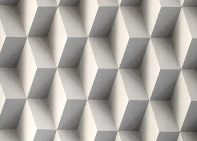 Cina Colro grigio 3D si dirige la carta da parati smontabile, carta da parati moderna geometrica di effetto 3D in vendita