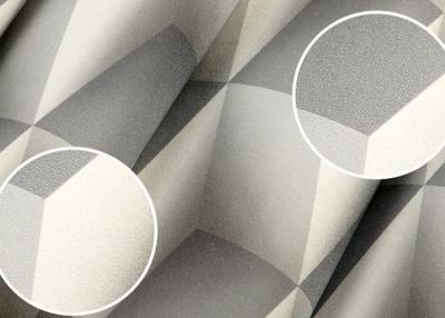 Cina Colro grigio 3D si dirige la carta da parati smontabile, carta da parati moderna geometrica di effetto 3D in vendita