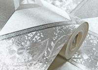 China Moisture Proof Modern Removable Wallpaper with Silver Geometric Pattern for sale