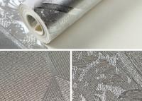 China Moisture Proof Modern Removable Wallpaper with Silver Geometric Pattern for sale