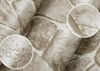 China Gray Removable Self Adhesive Wallpaper / Stone Effect Wallpaper with Embossed Surface for sale