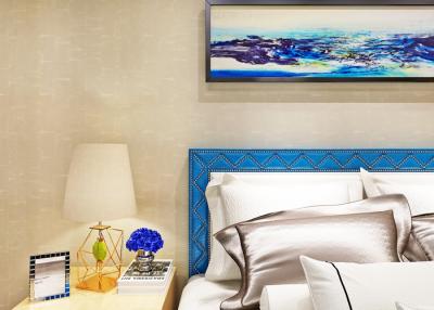 Cina Interno giallo che decora il rivestimento murale moderno non tessuto della carta da parati in vendita