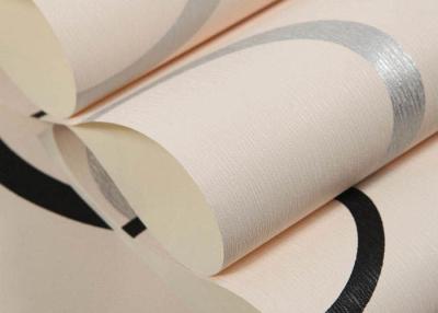 Cina Carta da parati smontabile moderna tessuta non geometrica con i cerchi in bianco e nero in vendita