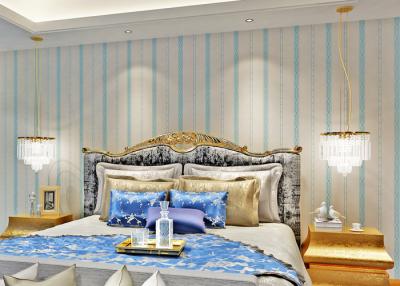 Cina Colore blu con le fibre di pianta naturali, della carta da parati smontabile moderna del salone rotolo 0.53*10m/ in vendita