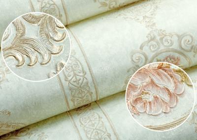 Cina Carta da parati inglese durevole beige floreale di stile, rivestimenti murali decorativi della famiglia in vendita