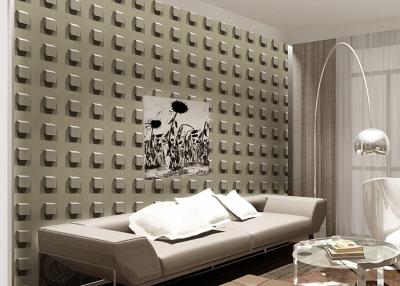 Cina Decorazione moderna della Camera della carta da parati di stile 3d di modo del modello quadrato con il processo impresso in vendita