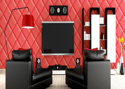 China Hoog het Kunstleerbehang van het diamantpatroon, het Moderne Zaal Materiaal van Behangpvc Te koop
