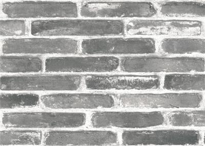 Cina Vecchia carta da parati industriale del mattone del negozio dello stufato di castrato del forno del salone dell'affresco di pianta delle fibre 3D della carta da parati naturale del mattone in vendita