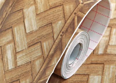 Cina Carta da parati di bambù della decorazione della stanza del PVC del modello della teiera di tessitura autoadesiva in vendita